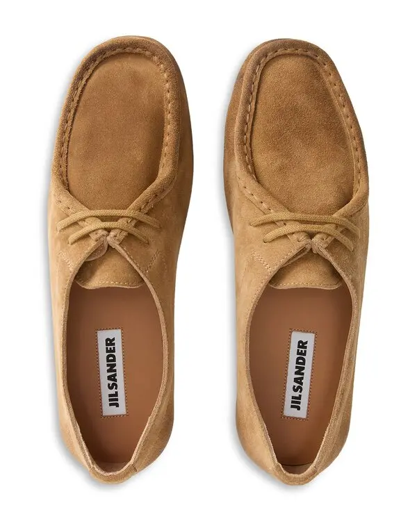 JIL SANDER Hood Lace Up Moc Toe Loafers