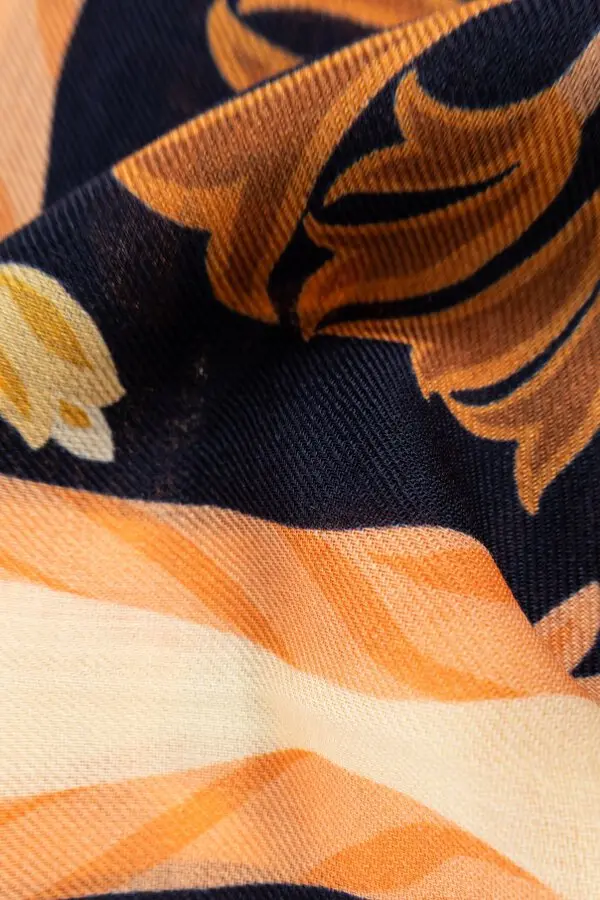 Etro Patterned Frayed Edge Scarf