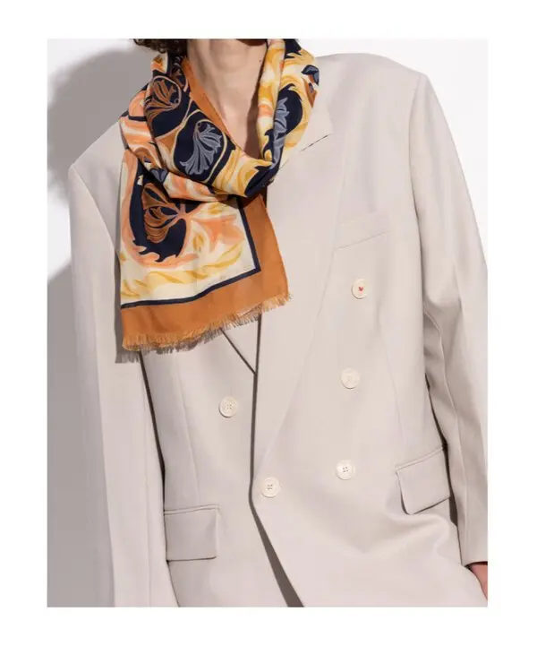 Etro Patterned Frayed Edge Scarf
