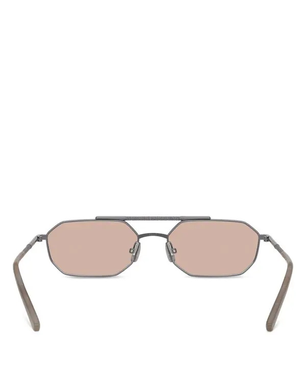 Brunello Cucinelli Rectangular Sunglasses, 53mm