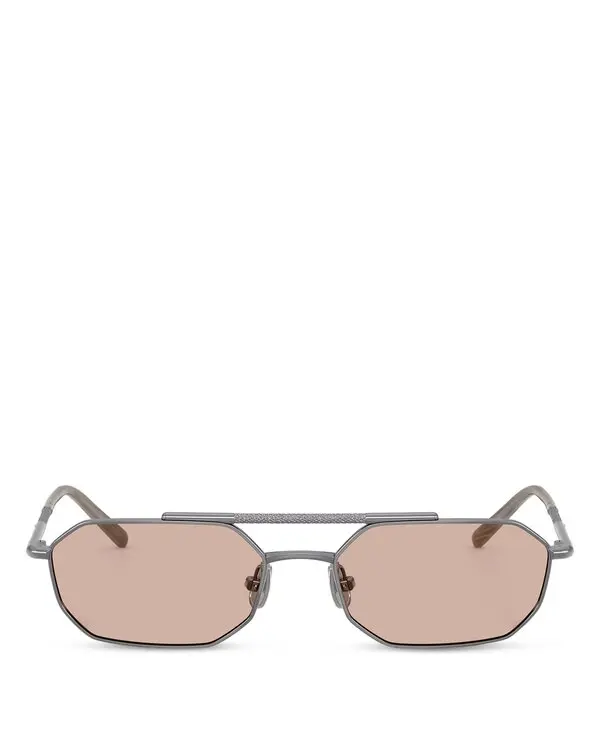 Brunello Cucinelli Rectangular Sunglasses, 53mm