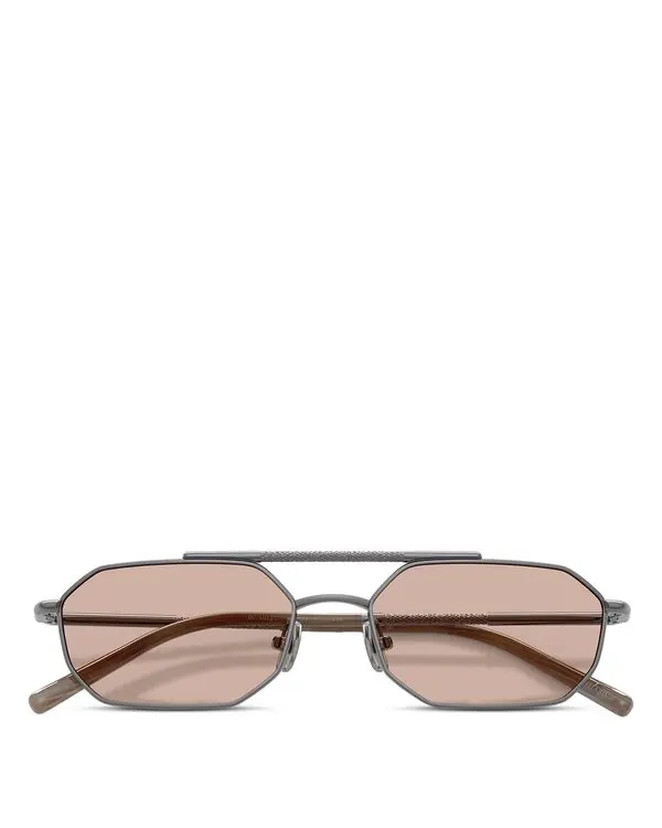 Brunello Cucinelli Rectangular Sunglasses, 53mm