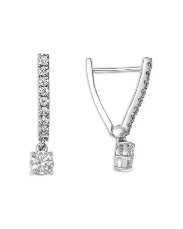 Bloomingdale'S Diamond Solitaire Drop Earrings In 14k Gold, 0.50 Tcw