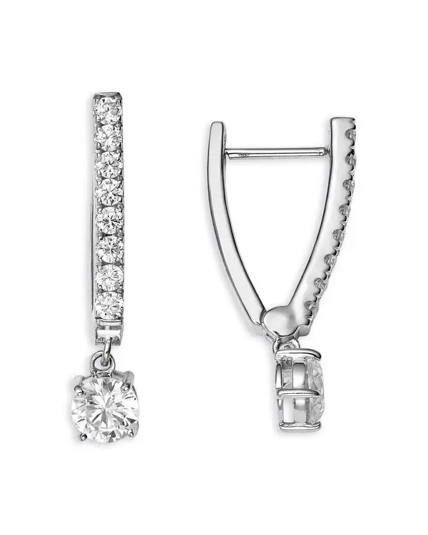 Bloomingdale'S Diamond Solitaire Drop Earrings In 14k Gold, 1.0 Tcw