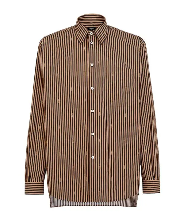 Fendi Pequin Striped Poplin Shirt