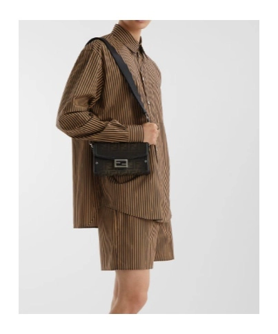 Fendi Pequin Striped Poplin Shirt