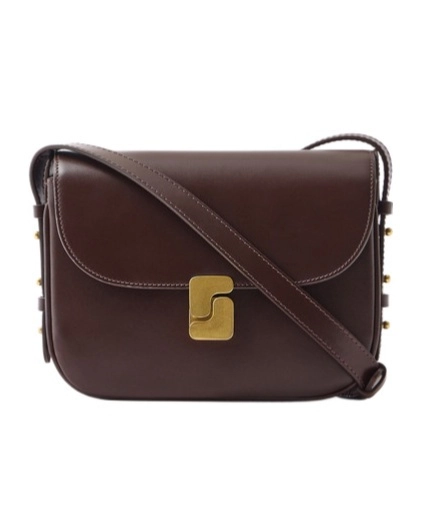 Soeur Brown Leather Mini Bellissima Crossbody Bag - Marrone