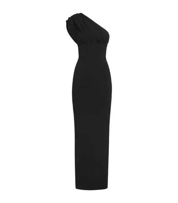Rachel Gilbert One-shoulder Winne Gown