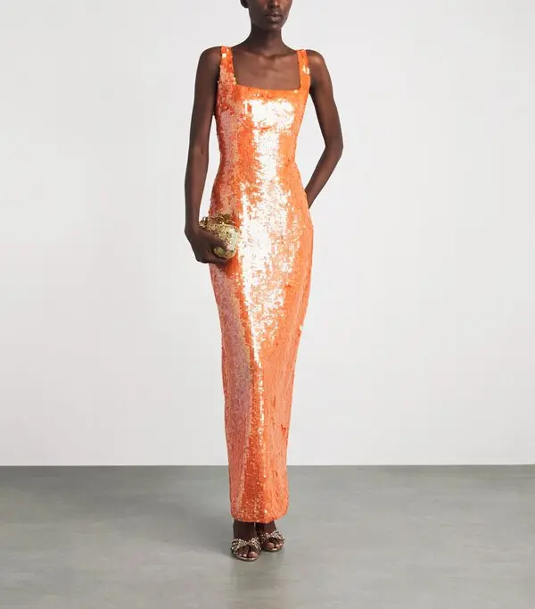 Rachel Gilbert Sequin Kayla Column Gown