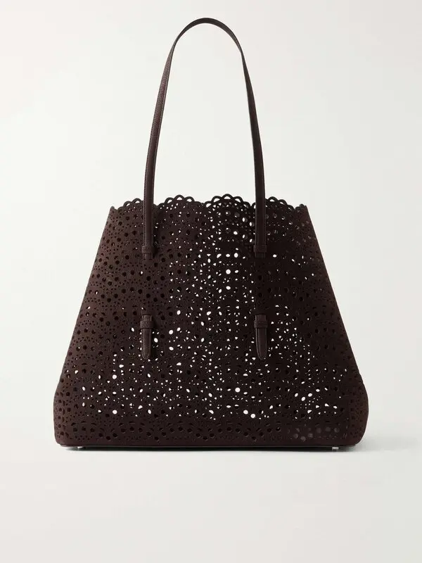 Alaïa Mina 37 Mini Haircalf Tote - Chocolat