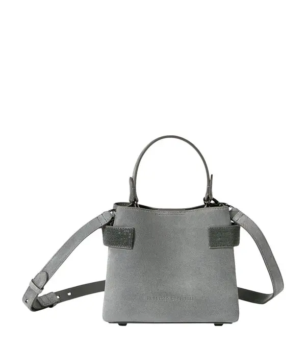 Brunello Cucinelli Small Suede Essence Top-handle Bag