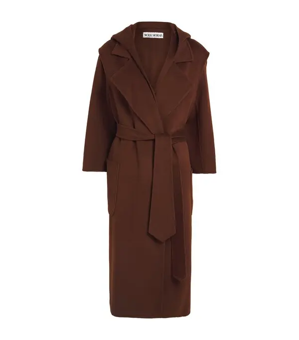 WOLK MORAIS Cashmere Hooded Paletot Jacket And Coat Set