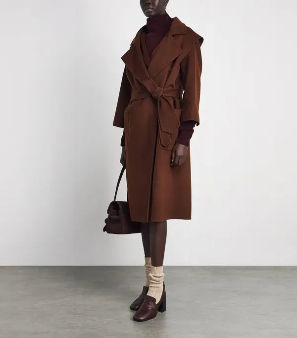 WOLK MORAIS Cashmere Hooded Paletot Jacket And Coat Set