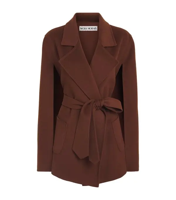 WOLK MORAIS Cashmere Tie-waist Cape