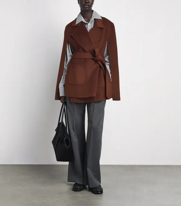 WOLK MORAIS Cashmere Tie-waist Cape