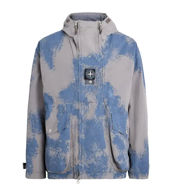 Stone Island Short Hand-painted Parka Jacket - Grey