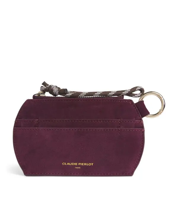 Claudie Pierlot Suede Card Holder - Red