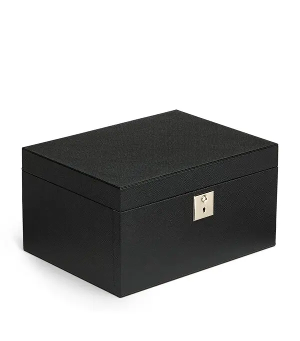 Smythson Leather 3-drawer Panama Jewellery Box