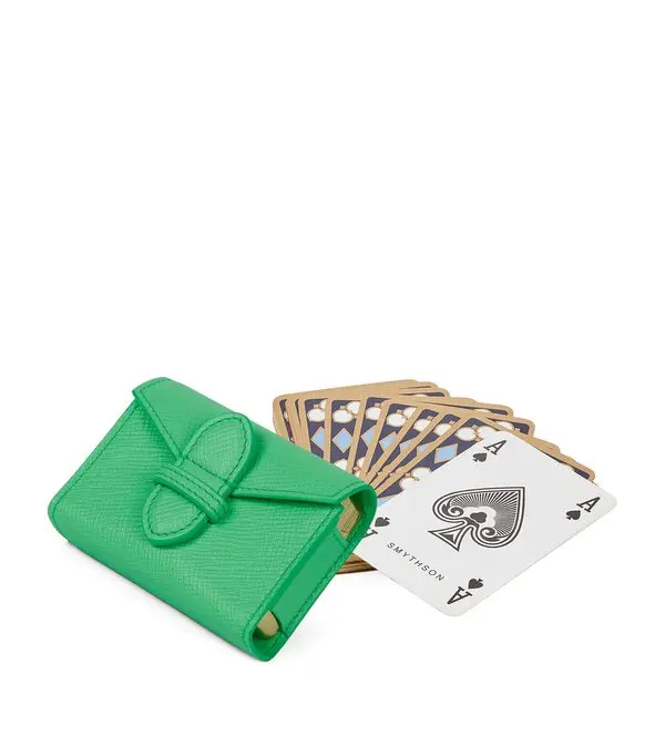 Smythson Leather Panama Playing Card Case
