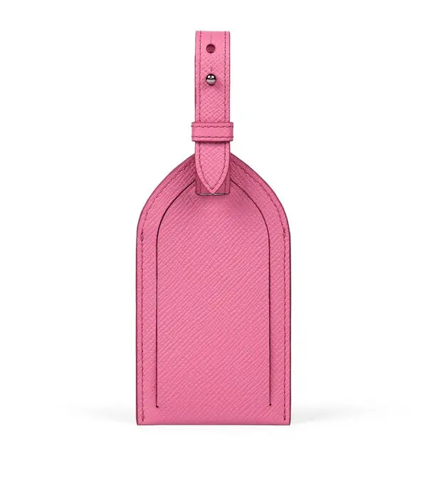 Smythson Panama Leather Luggage Tag