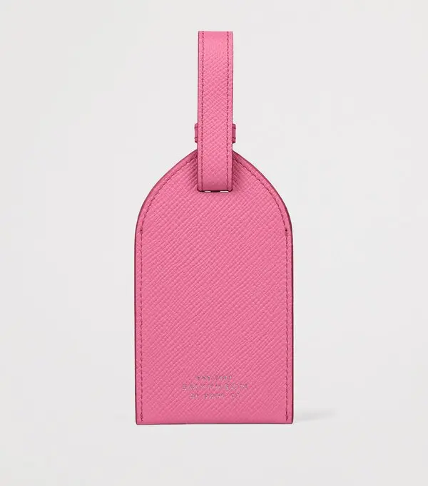 Smythson Panama Leather Luggage Tag