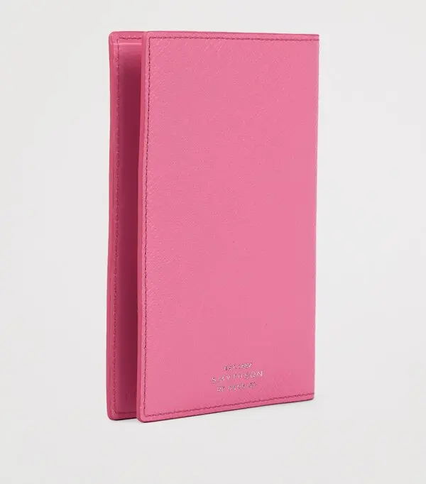 Smythson Leather Panama Passport Cover