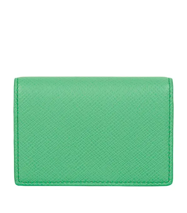 Smythson Leather Panama Folded Card Holder