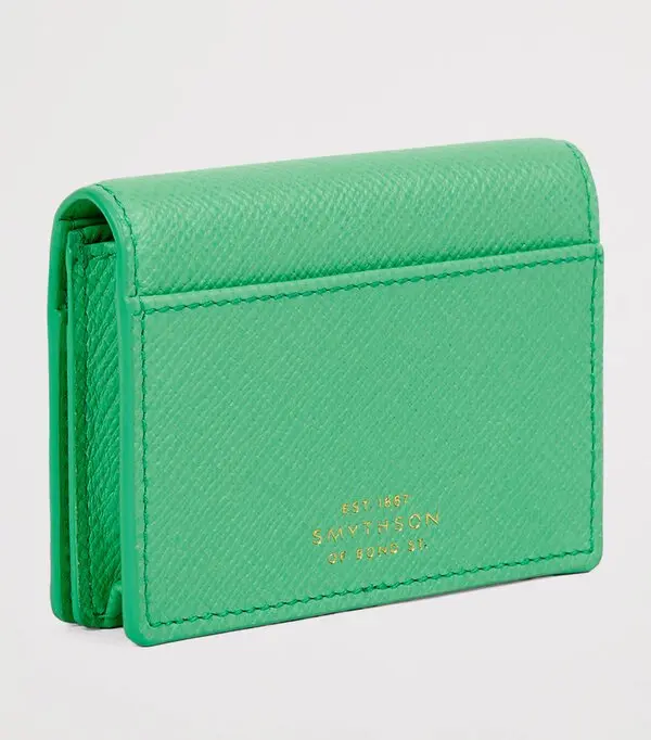 Smythson Leather Panama Folded Card Holder