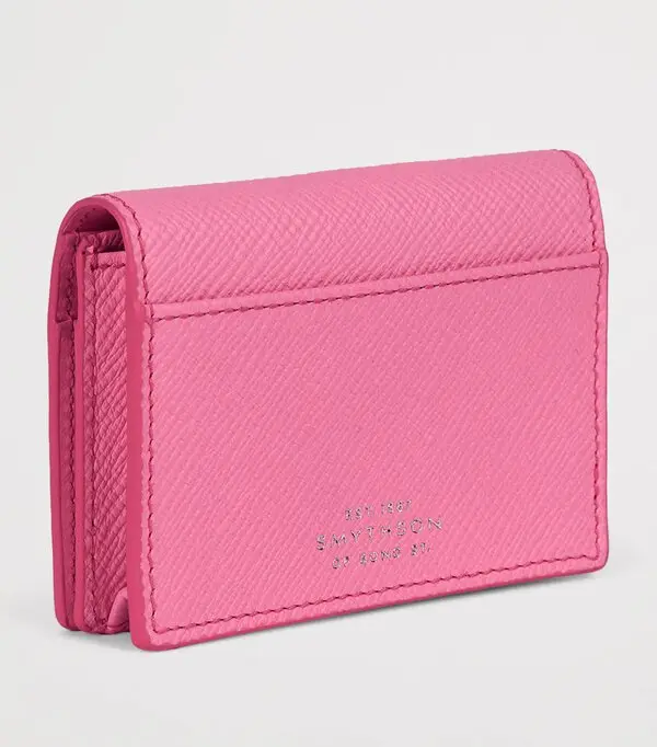 Smythson Leather Panama Folded Card Holder