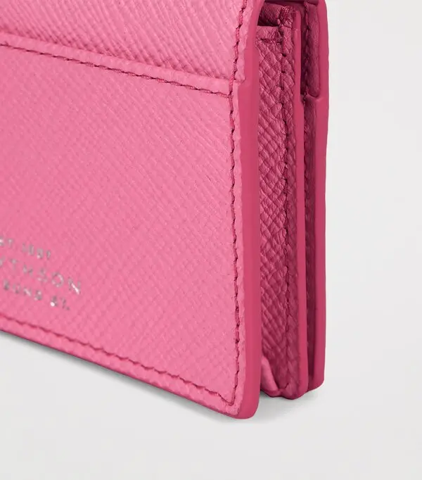 Smythson Leather Panama Folded Card Holder
