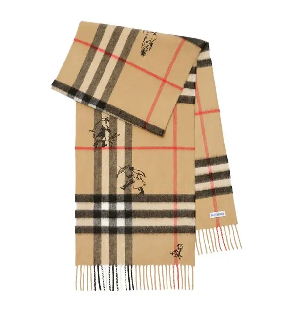 Burberry Cashmere Check Mates Scarf - Beige