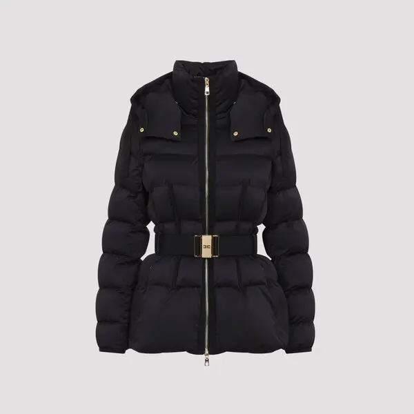Elisabetta Franchi Polyester Down Puffer Jacket - Black