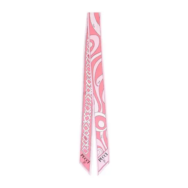 Emilio Pucci Printed Silk Skinny Scarf - Multicolour