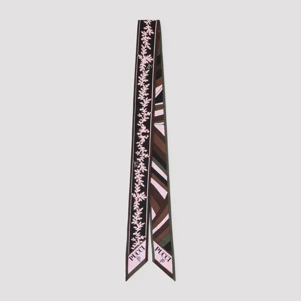 Emilio Pucci Printed Silk Twilly Scarf
