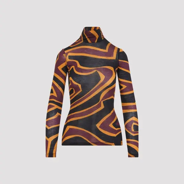 Emilio Pucci Long Sleeve Turtleneck Top - Multicolour