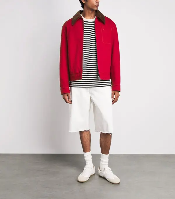 AMI Paris De Coeur Contrast-collar Jacket