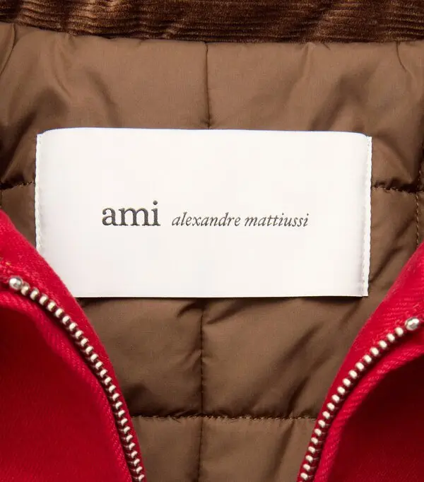 AMI Paris De Coeur Contrast-collar Jacket