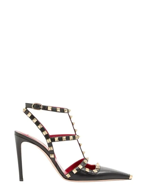Valentino Garavani Studded Leather High Heel Pumps - Black