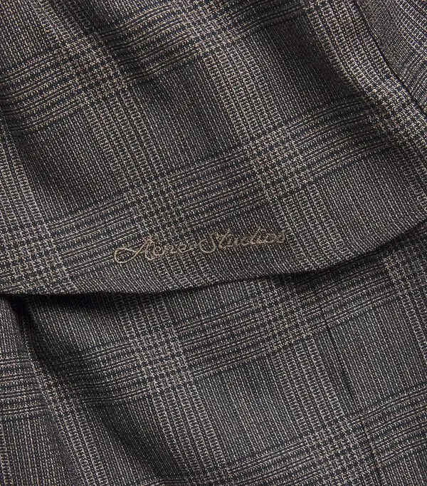 Acne Studios Wool-blend Check Ruffle Mini Skirt