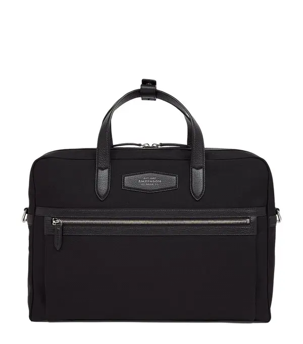Smythson Slim Canvas Norton Briefcase