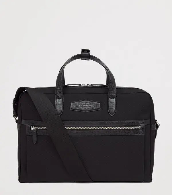 Smythson Slim Canvas Norton Briefcase