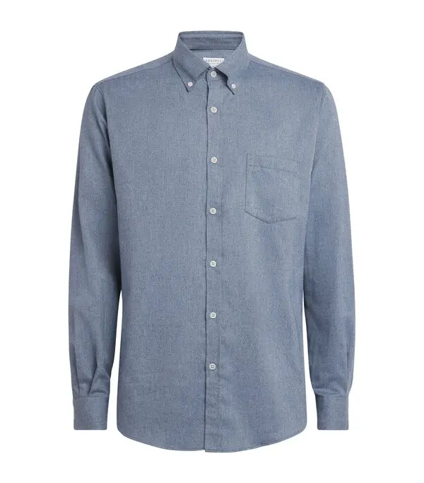 Sunspel Brushed Cotton Flannel Shirt