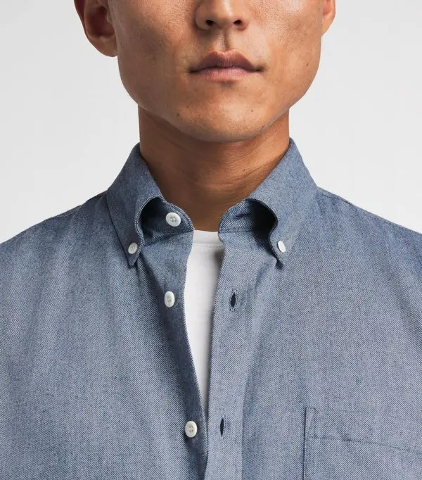 Sunspel Brushed Cotton Flannel Shirt