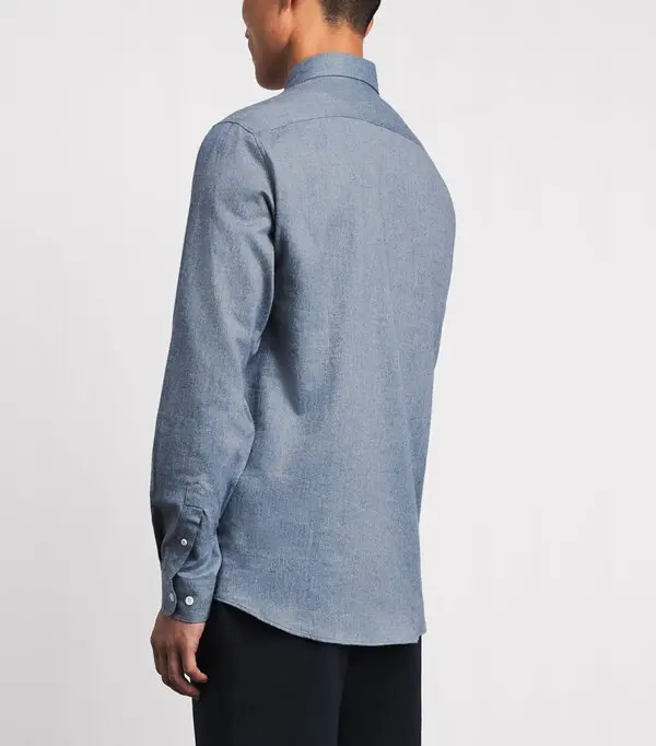 Sunspel Brushed Cotton Flannel Shirt