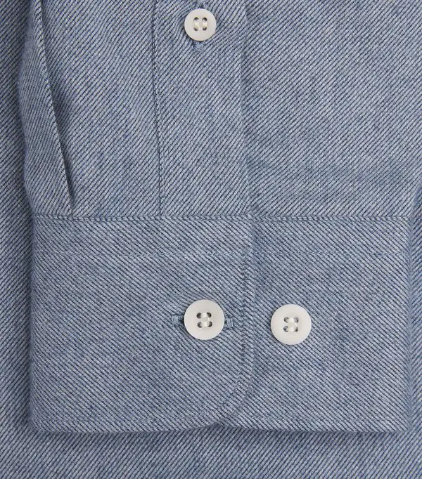 Sunspel Brushed Cotton Flannel Shirt