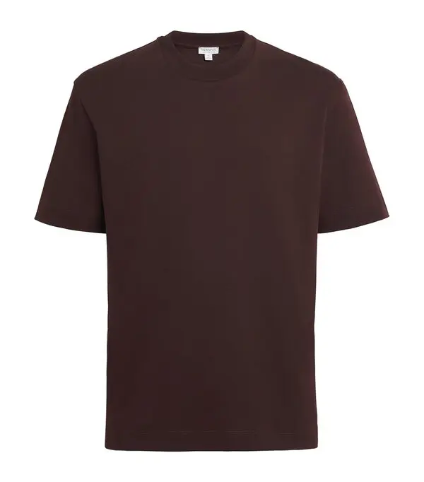 Sunspel Supima Cotton Heavyweight T-shirt - Brown