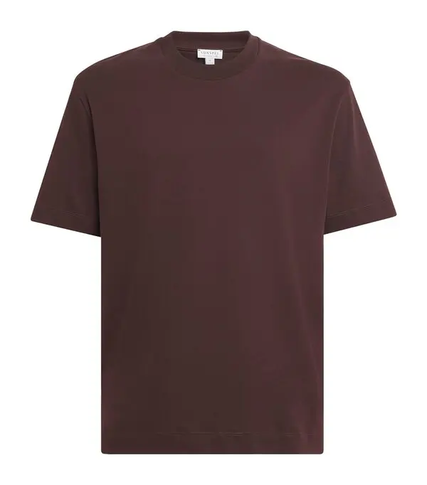 Sunspel Supima Cotton Classic T-shirt - Brown