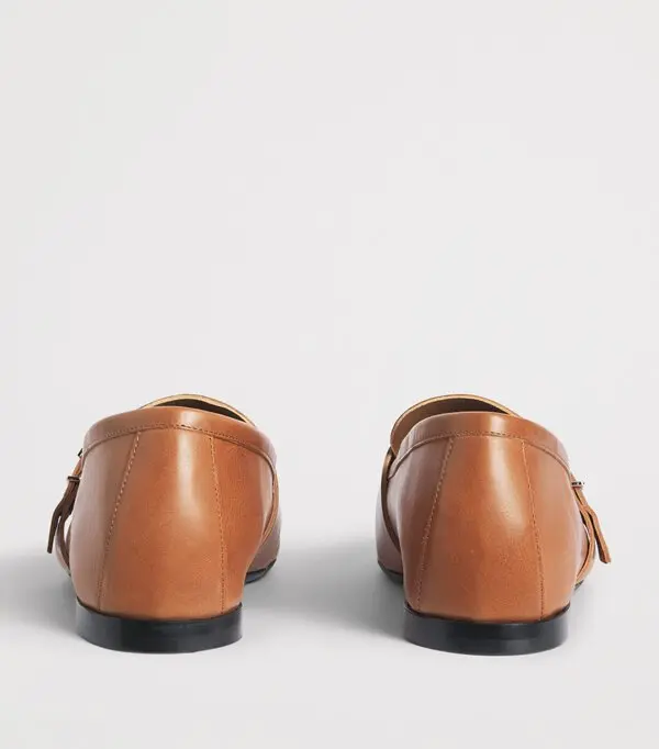 Max Mara Leather Fringe Loafers