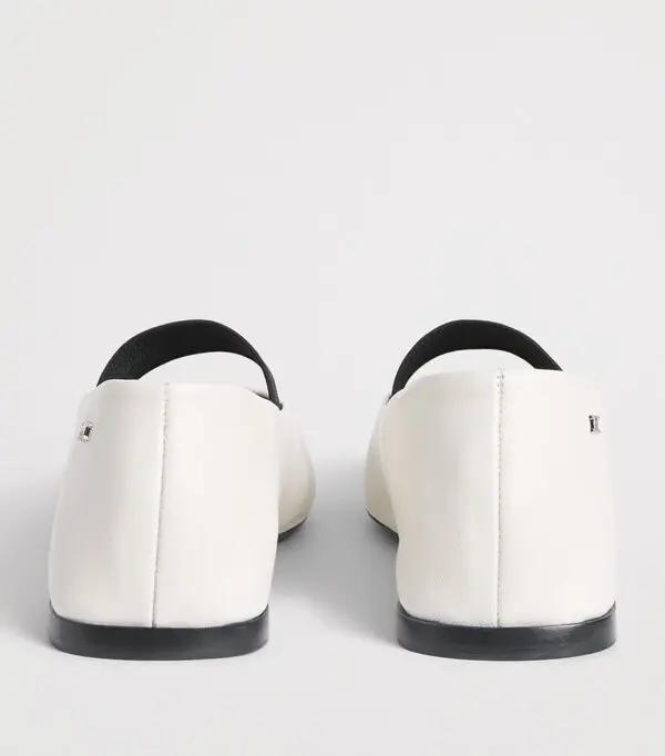 Max Mara Nappa Leather Ballet Flats - Ivory
