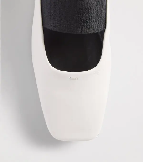 Max Mara Nappa Leather Ballet Flats - Ivory